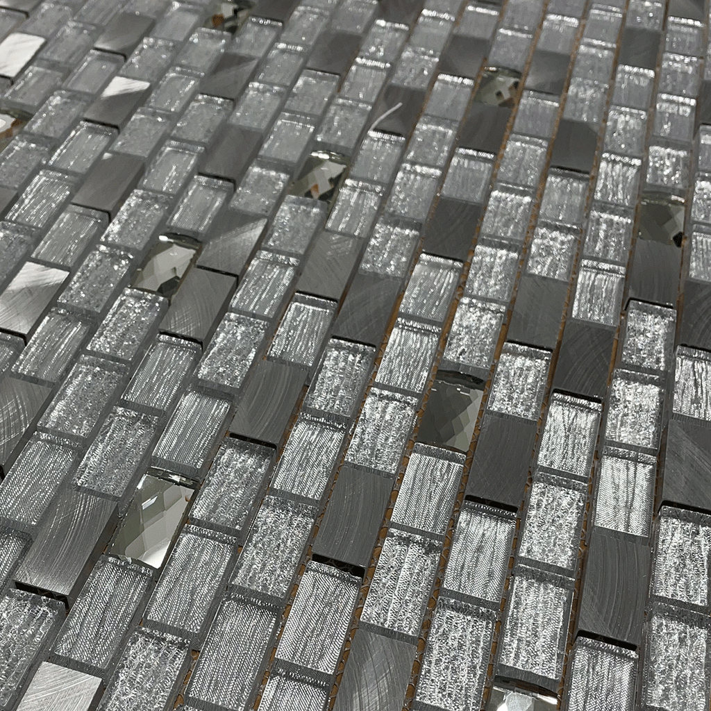 Tiffany Silver Mosaic 30x30cm – Mazzanna Tiles