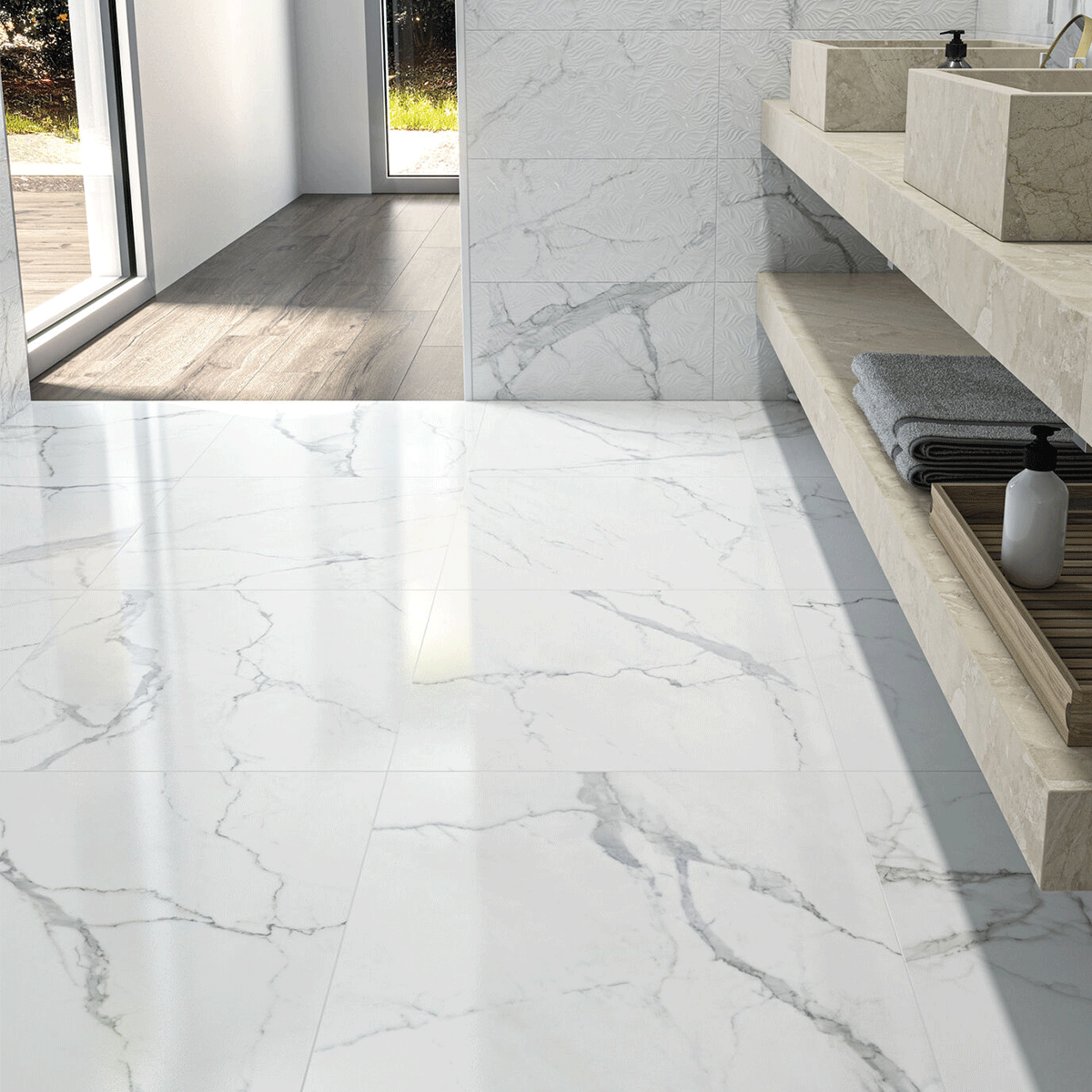 Anima Brillo White 60x60cm – Mazzanna Tiles