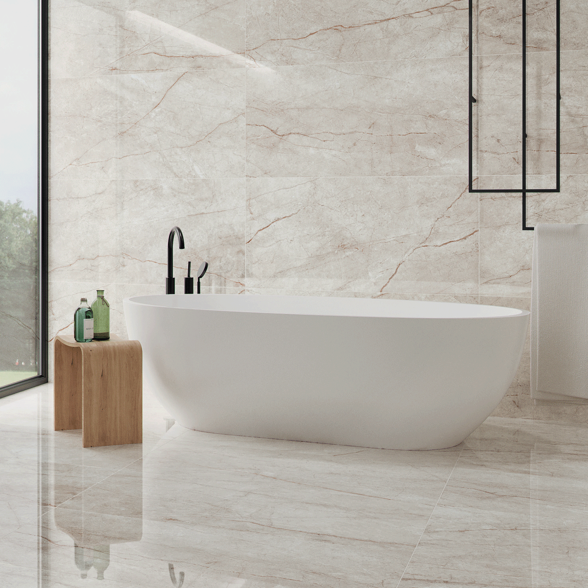 Rain Forest White Polished 60x120cm – Mazzanna Tiles