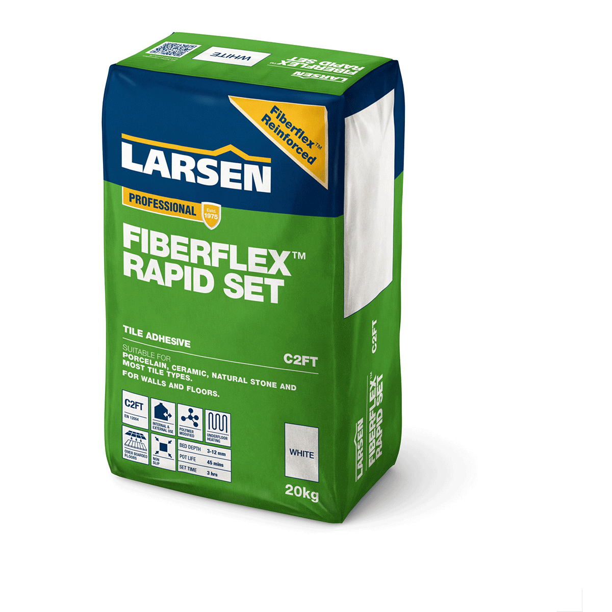 Larsen Rapid Set Flex White 20kg Bag – Mazzanna Tiles
