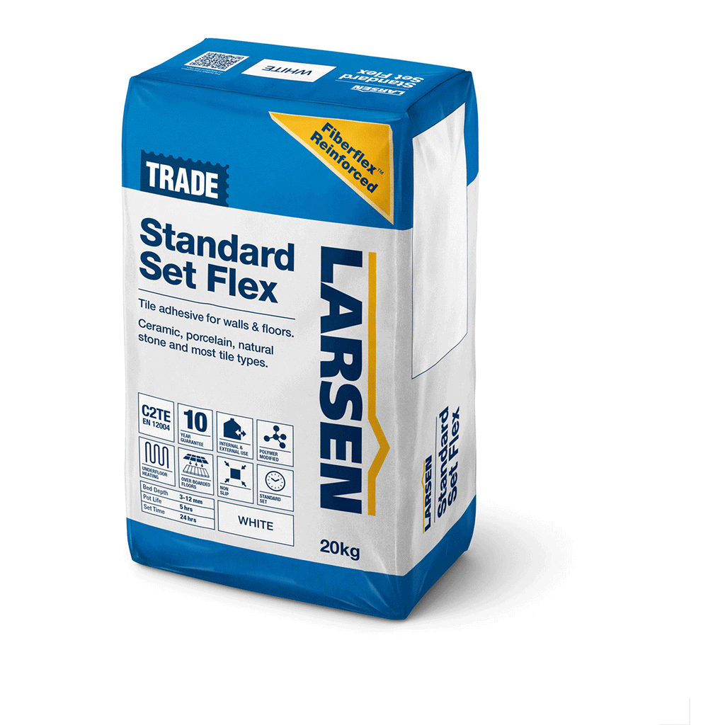 Larsen White Standard Set Flex Adhesive 20kg Bag – Mazzanna Tiles