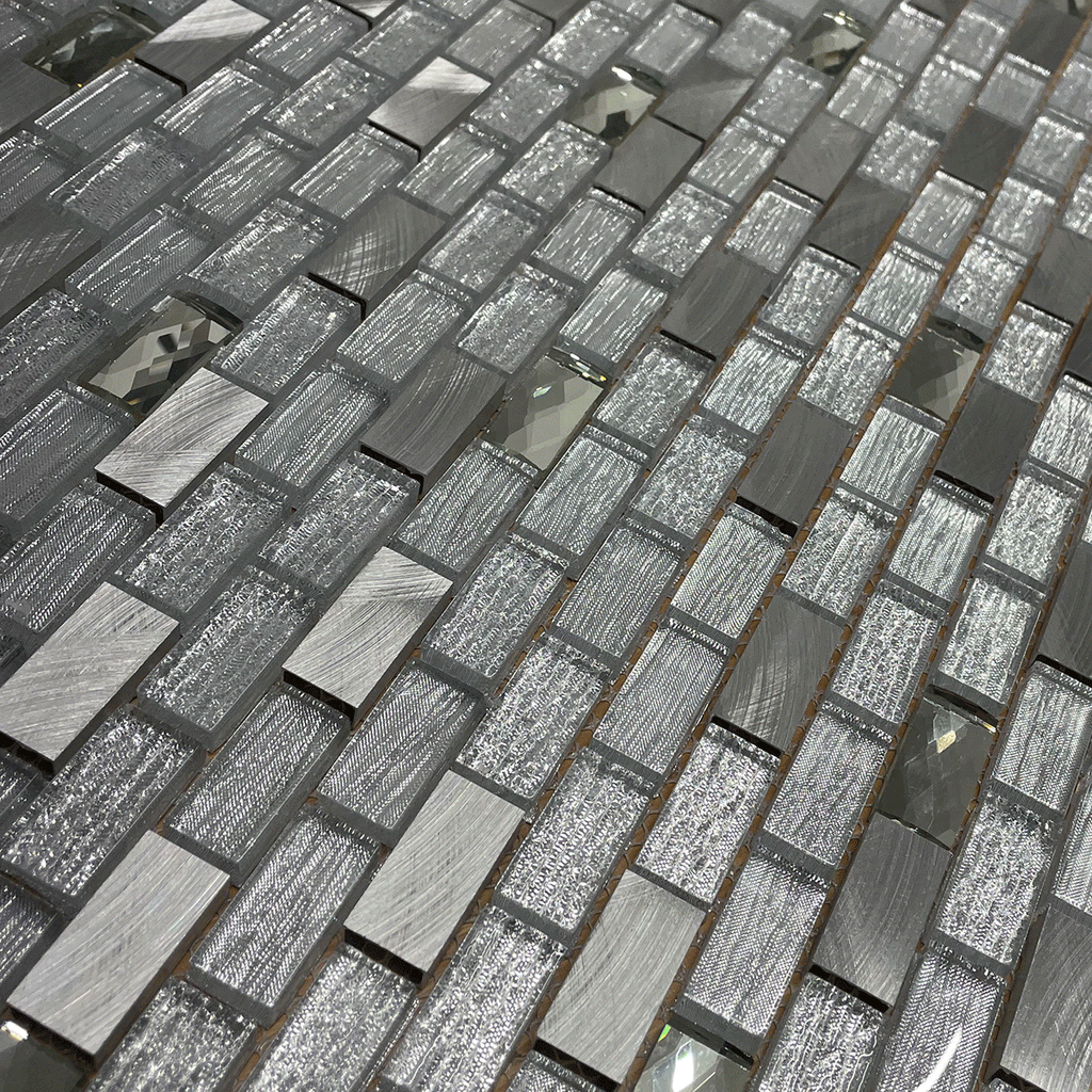 Tiffany Silver Mosaic 30x30cm – Mazzanna Tiles